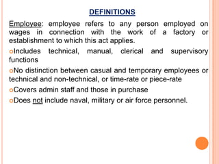 EMPLOYEE STATE INSURANCE ACT 1948 | PPTX
