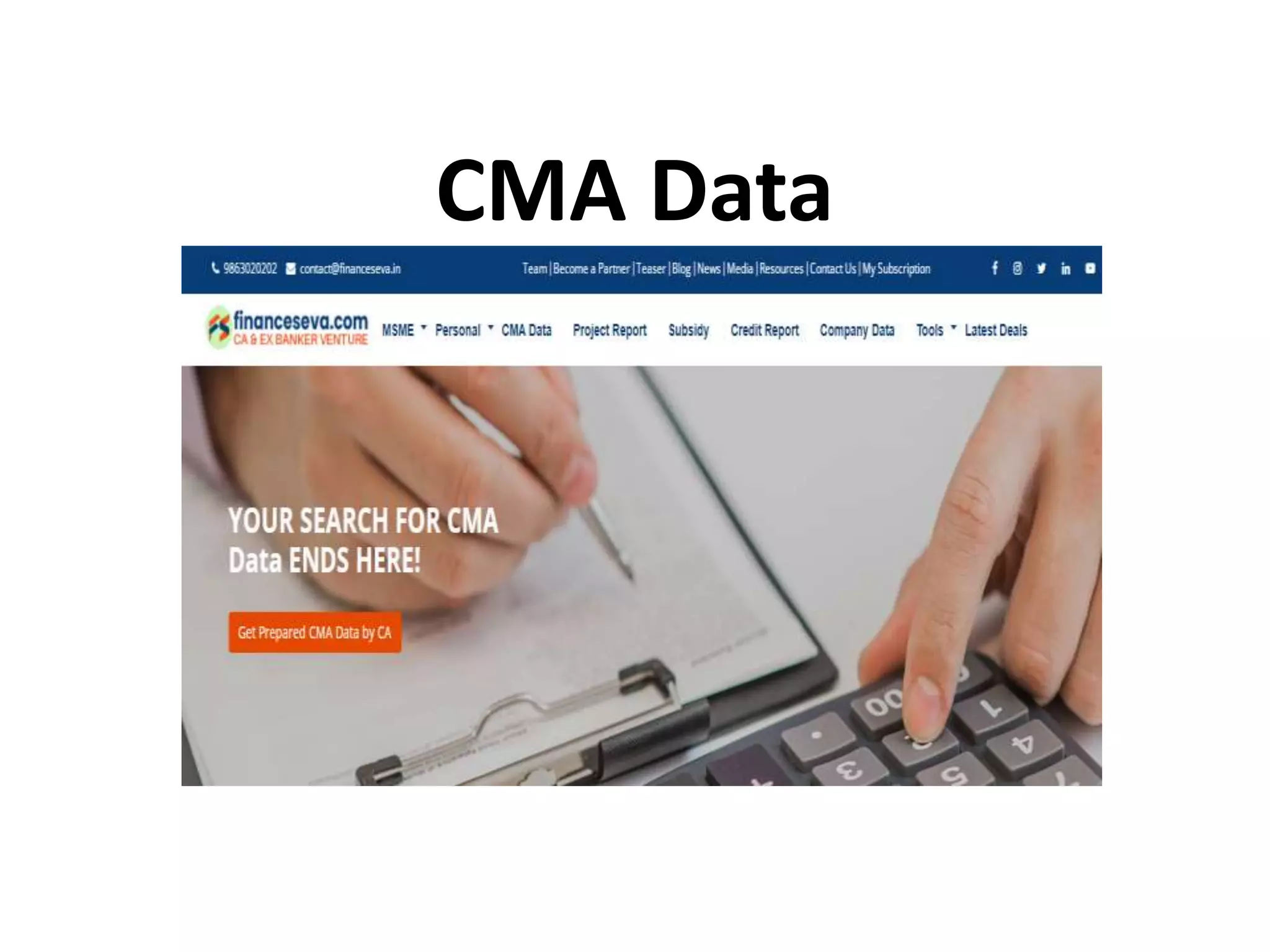 CMA Data | PPTX