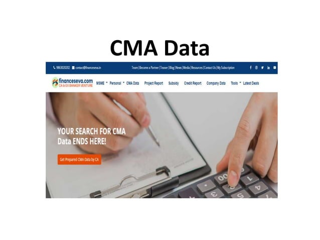 CMA Data | PPTX | Business Accounting & Finance | Business