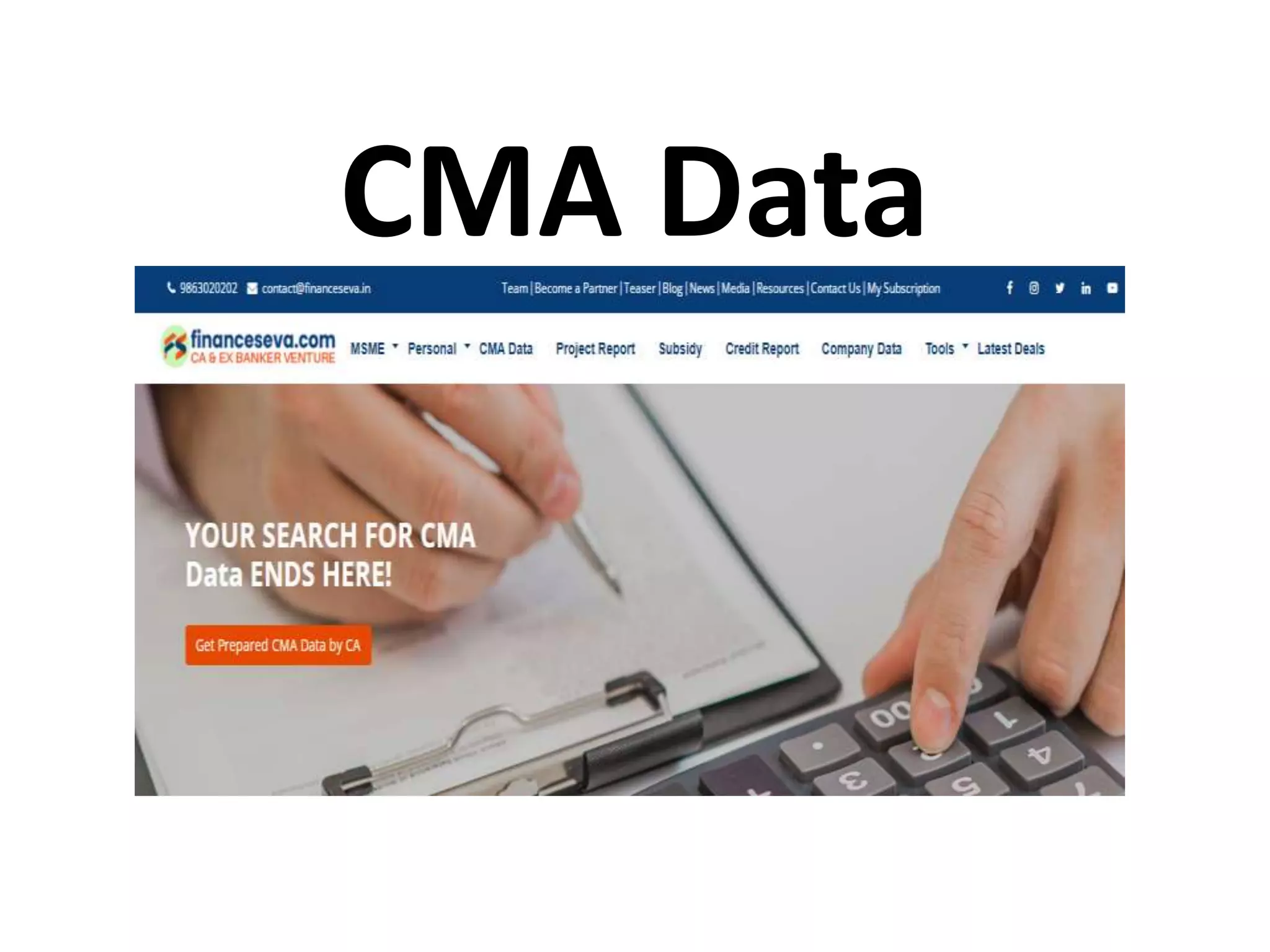 CMA Data | PPTX