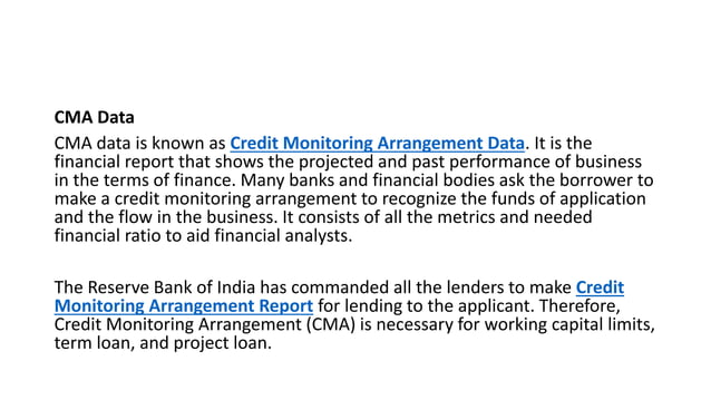CMA Data | PPT