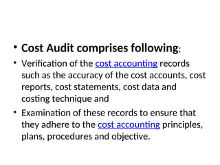 CMA G Anand kumar - Cost Audit presentation.ppt