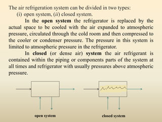 Introduction to Air Refrigeration for 3/4 B.Tech