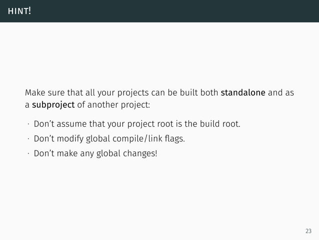 CMake - Introduction and best practices | PDF | Programming Languages | Computing