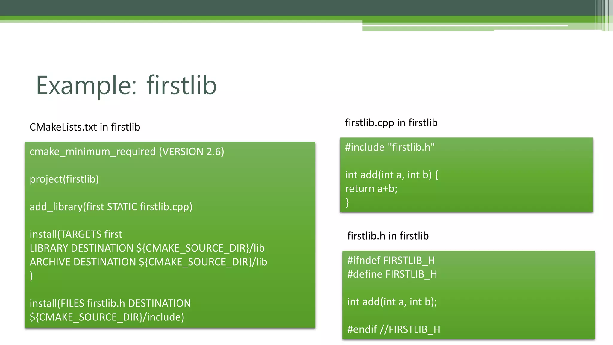 Cmake tutorial | PPT