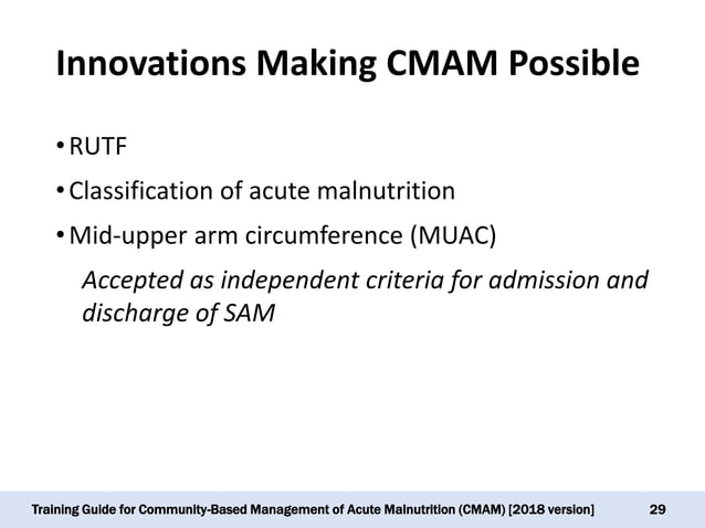 CMAM-Training-PPT-2018_0.pptx | Physical Therapy | Wellness