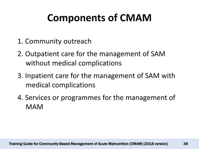 CMAM-Training-PPT-2018_0.pptx | Physical Therapy | Wellness