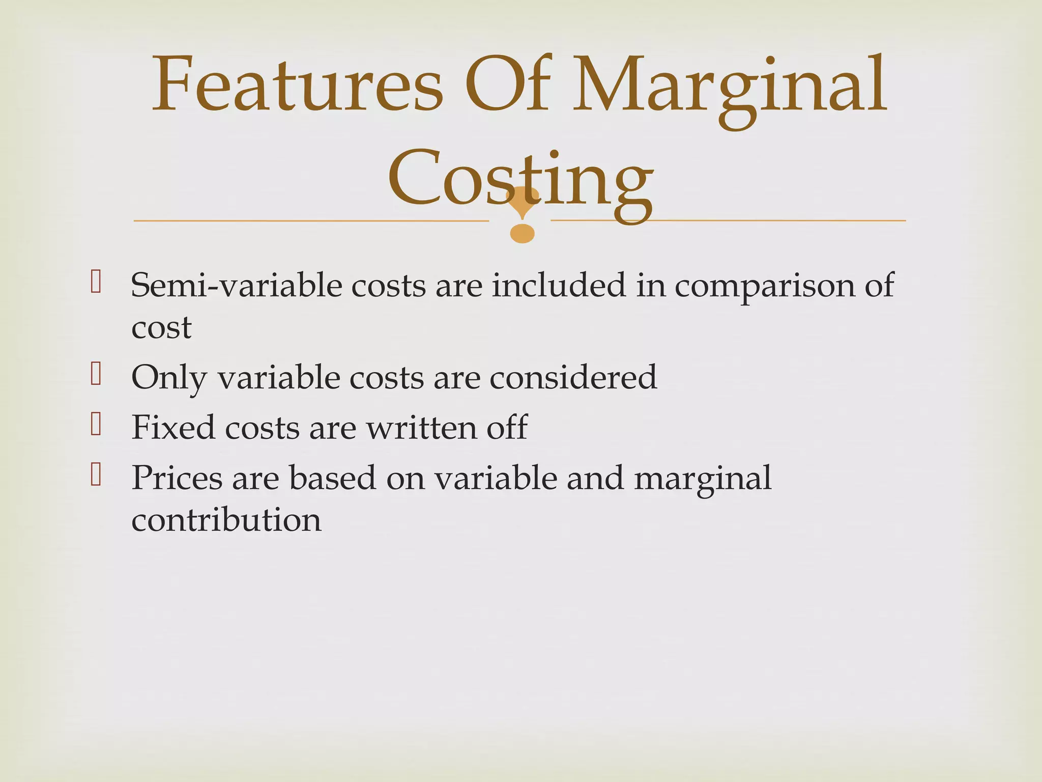 Marginal costing | PPT | Stocks and Bonds | Personal Investing