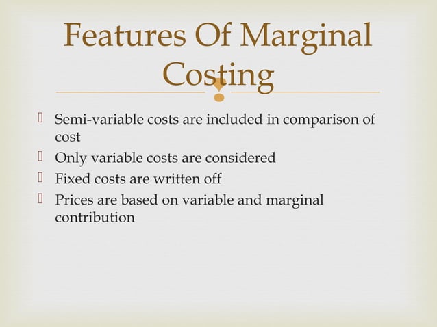 Marginal costing | PPT