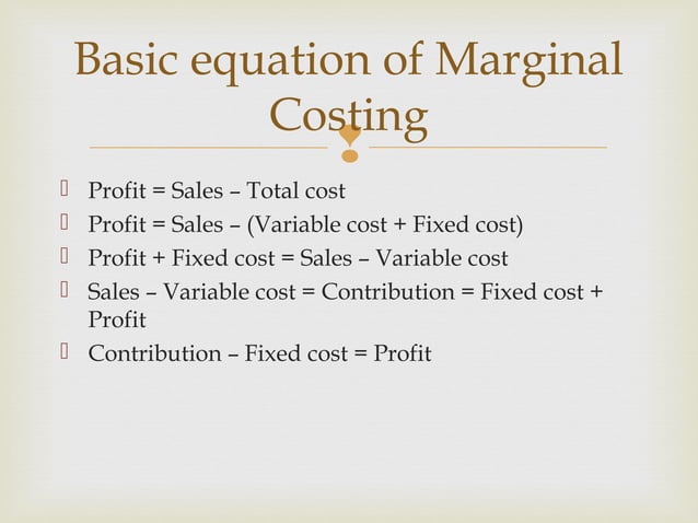 Marginal costing | PPT