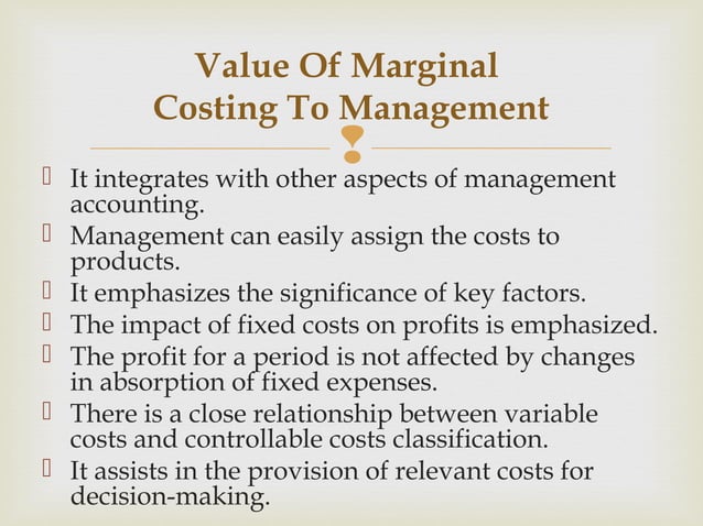 Marginal costing | PPT
