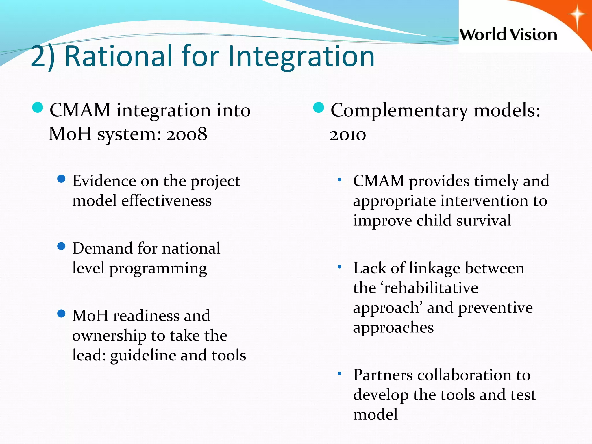 Cmam integration and complementary models ce | PPT