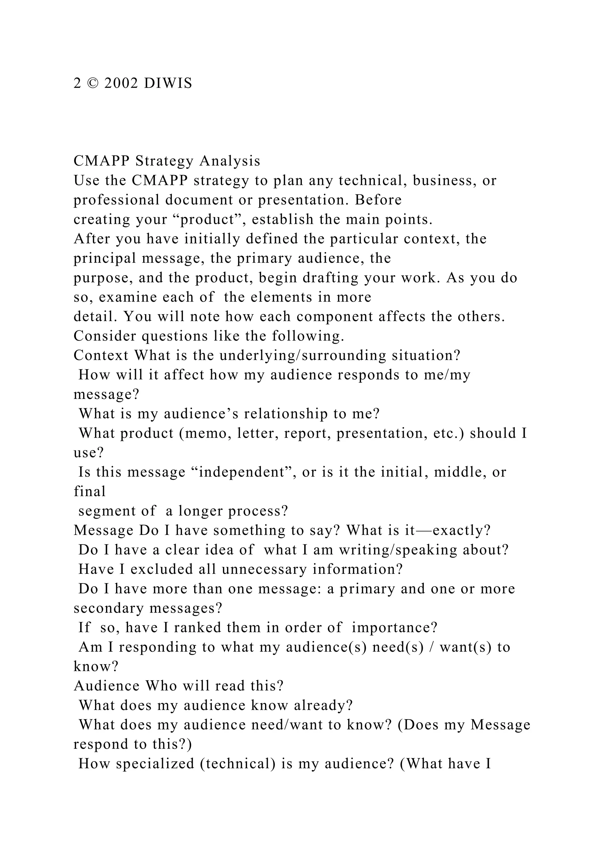 C M A P P ApproachStrategyExercise C C M M A .docx