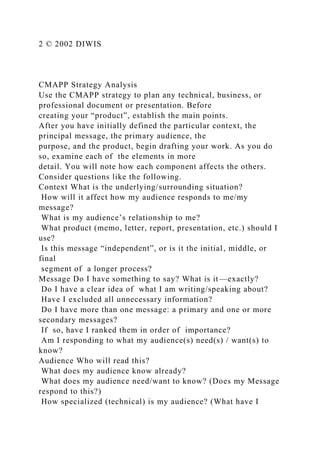 C M A P P ApproachStrategyExercise C C M M A .docx