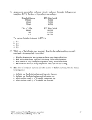 Cma practice questions-part-2 | PDF