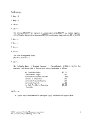 Cma practice questions-part-2 | PDF
