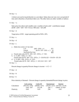 Cma practice questions-part-2 | PDF