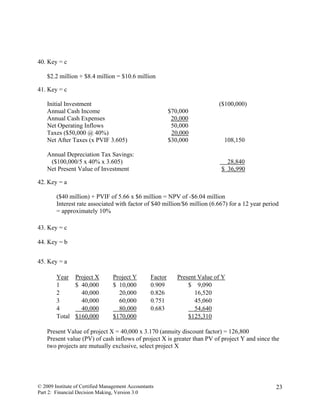 Cma practice questions-part-2 | PDF