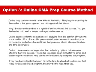 2018 CMA Exam Roadmap to Success | PDF
