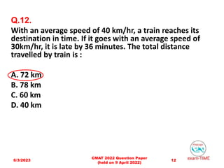 CMAT 2022 Question Paper.pptx