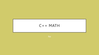 C++ Math.pptx