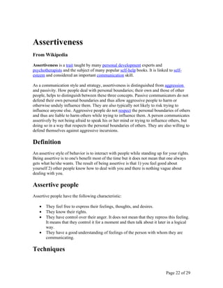 Cm Attitude Assertiveness Assimilation | PDF