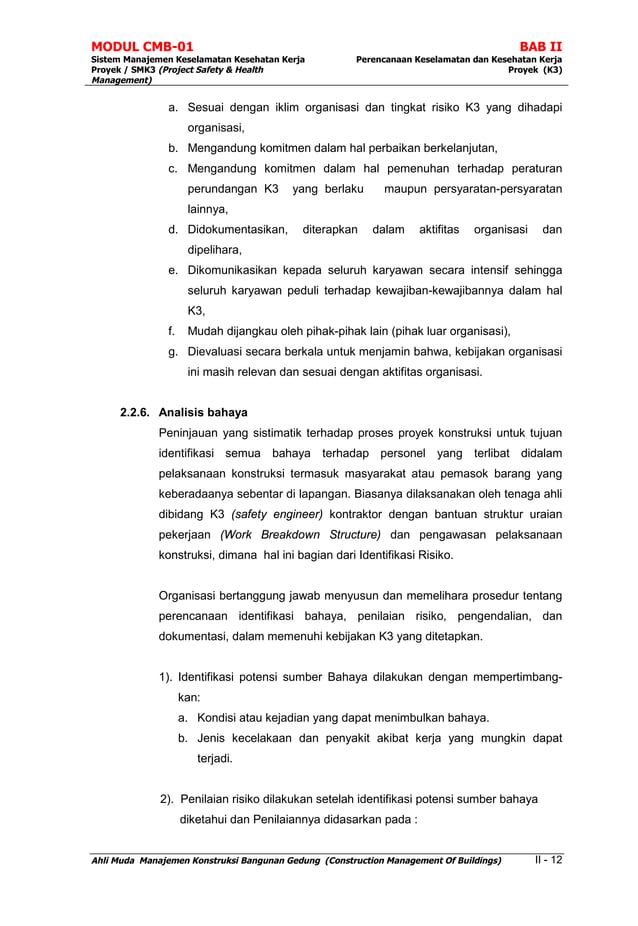 Cmb 01 Sistem Manajemen K3 Pdf