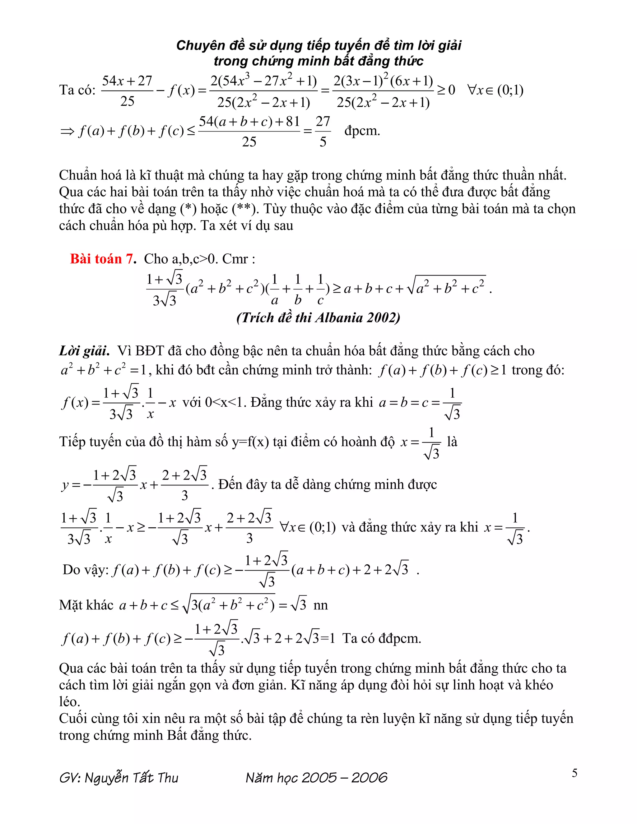 Cm bat dang thuc bang pp tiep tuyen | PDF