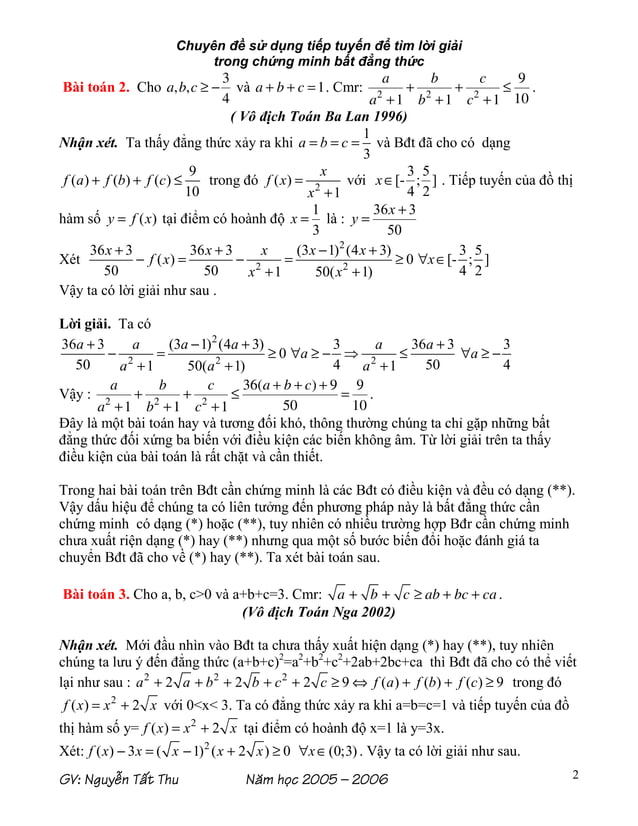 Cm bat dang thuc bang pp tiep tuyen | PDF