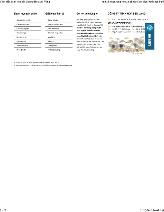 Cảm biến bánh nén cân điện tử hoa sen vàng | PDF