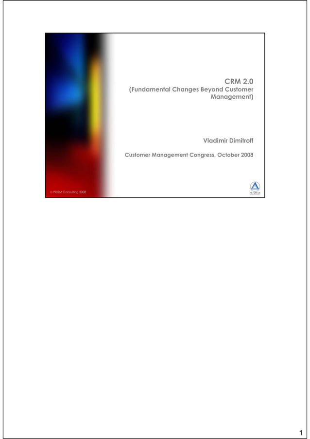 CRM 2.0 - Fundamental Changes (print version) | PDF