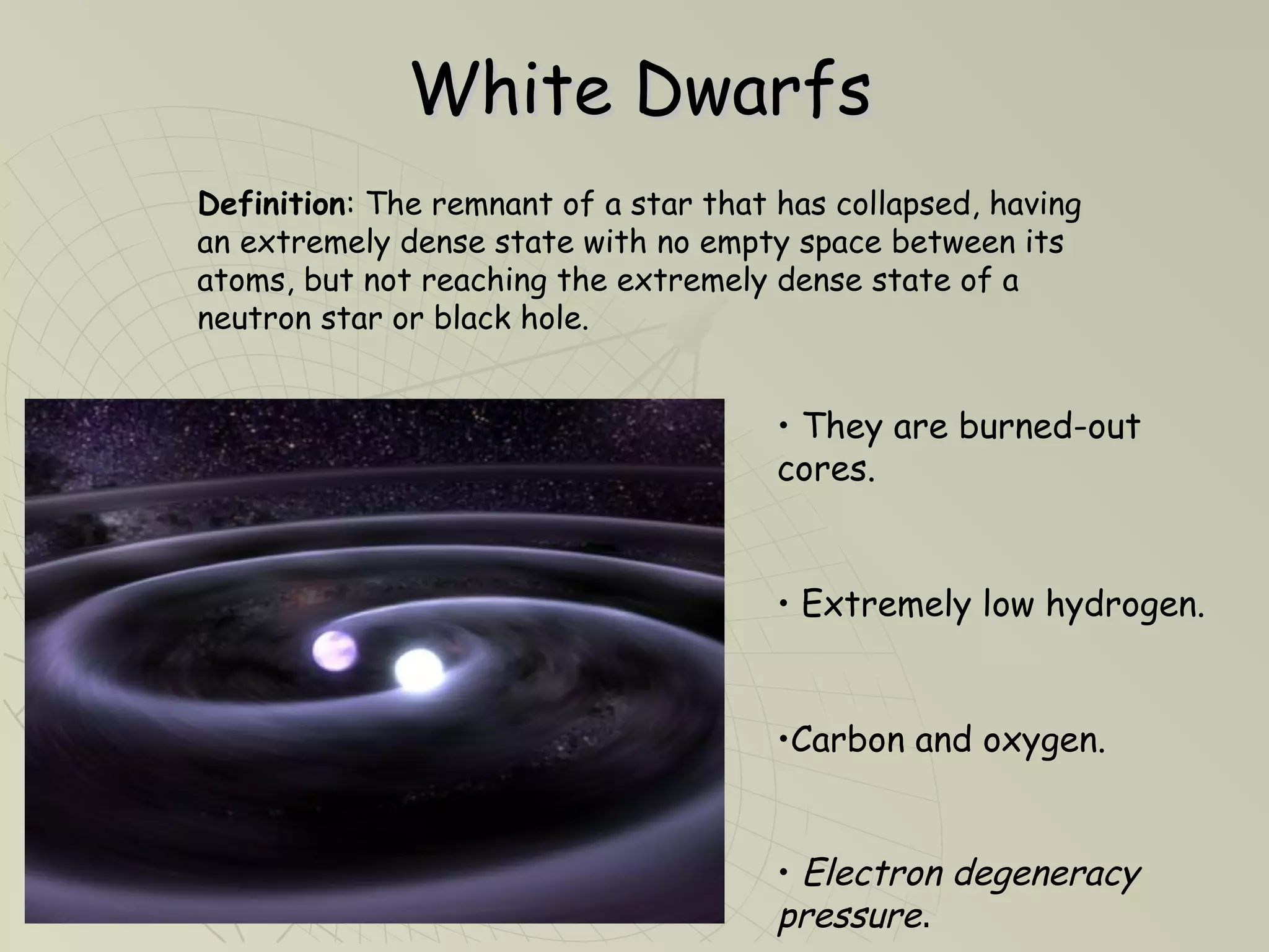 NEUTRON STARS AND WHITE DWARFS | PPT