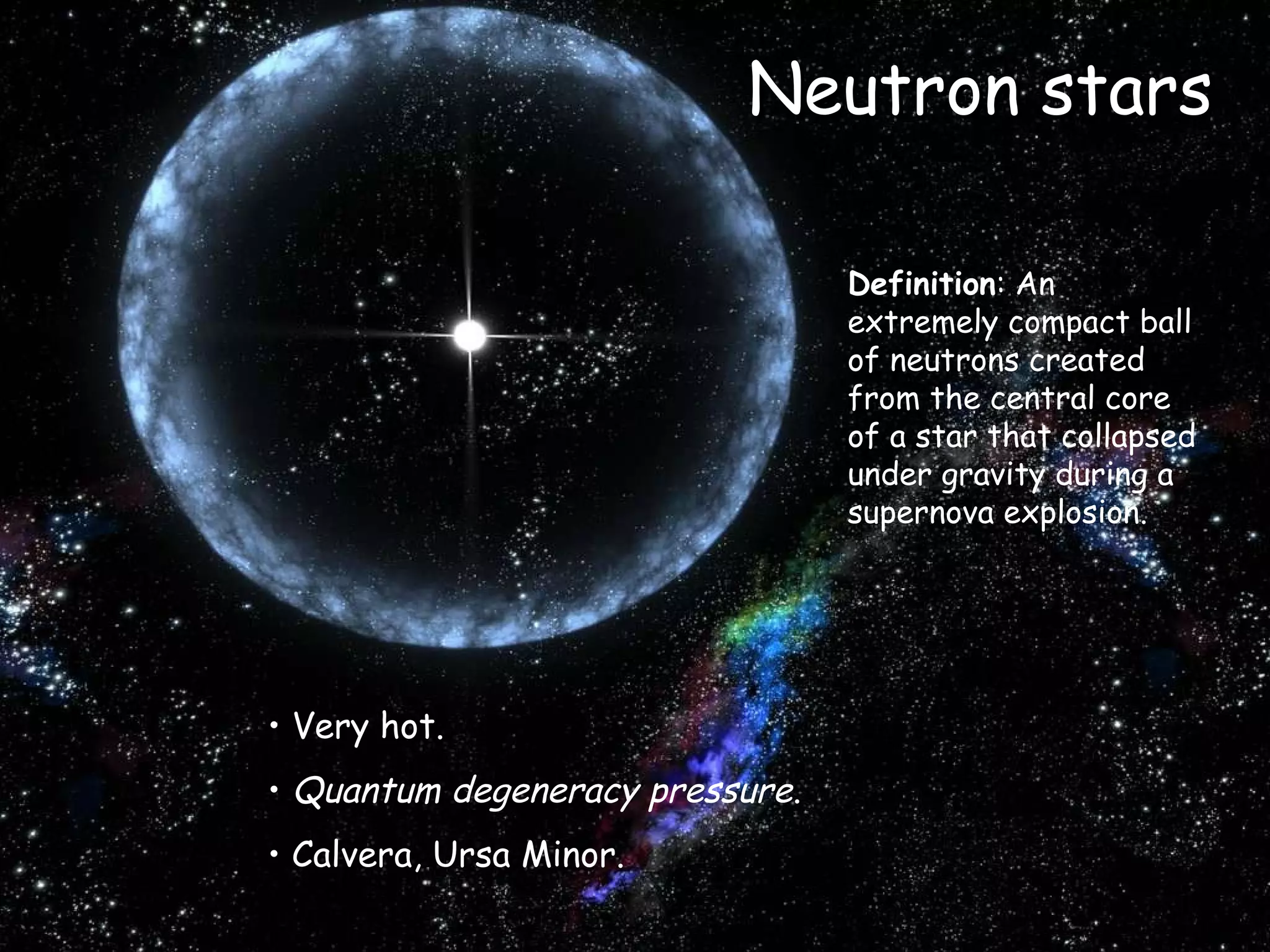 NEUTRON STARS AND WHITE DWARFS | PPT