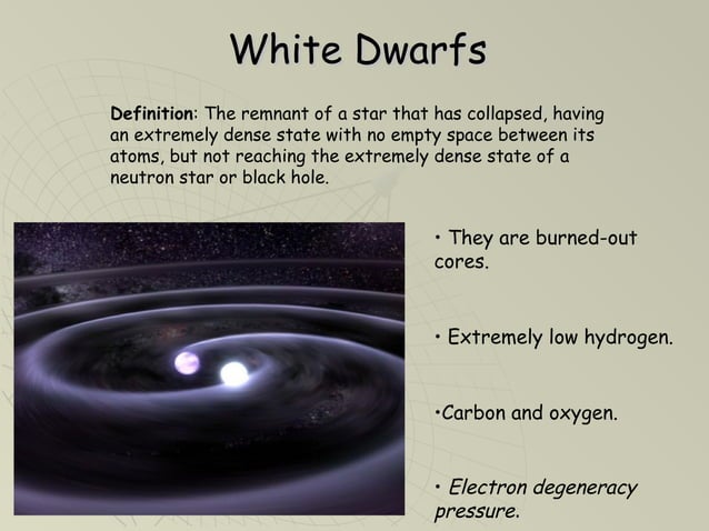 NEUTRON STARS AND WHITE DWARFS | PPT | Physics | Science