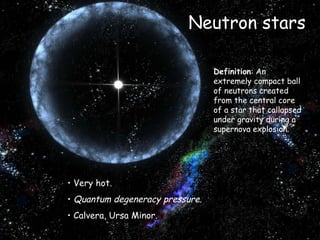 NEUTRON STARS AND WHITE DWARFS | PPT