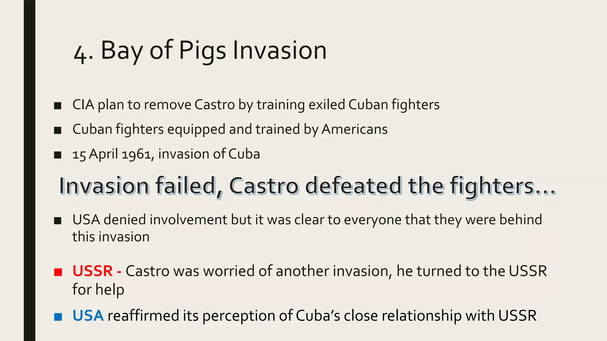 Cuban Missile Crisis - Sec 4E History | PPTX