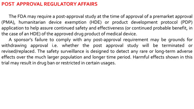 CMC, Post Approval Regulatory Affairs, Regulation for combination ...