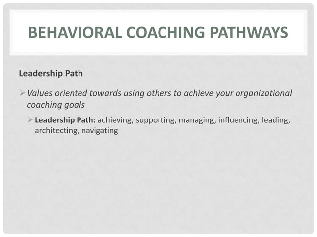 Behavioral Coaching-What is It? | PPTX