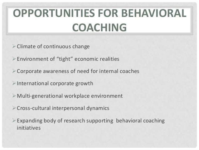 Behavioral Coaching-What is It?