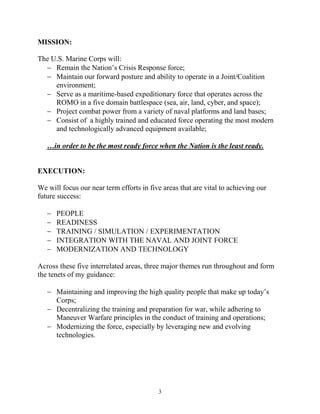 Updated Commandant USMC Planning Guidance | PDF