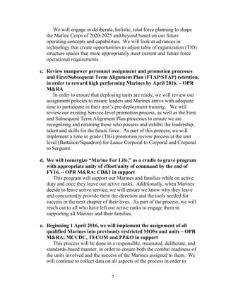 Updated Commandant USMC Planning Guidance | PDF