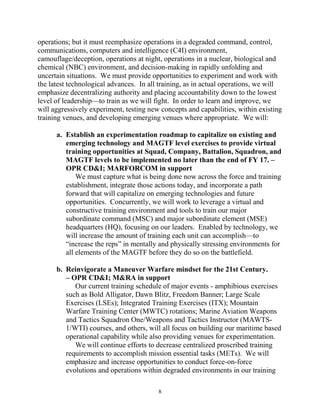 Updated Commandant USMC Planning Guidance | PDF