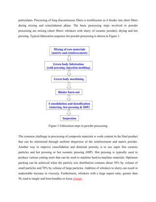 Powder processing of ceramic matrix cimposites | PDF