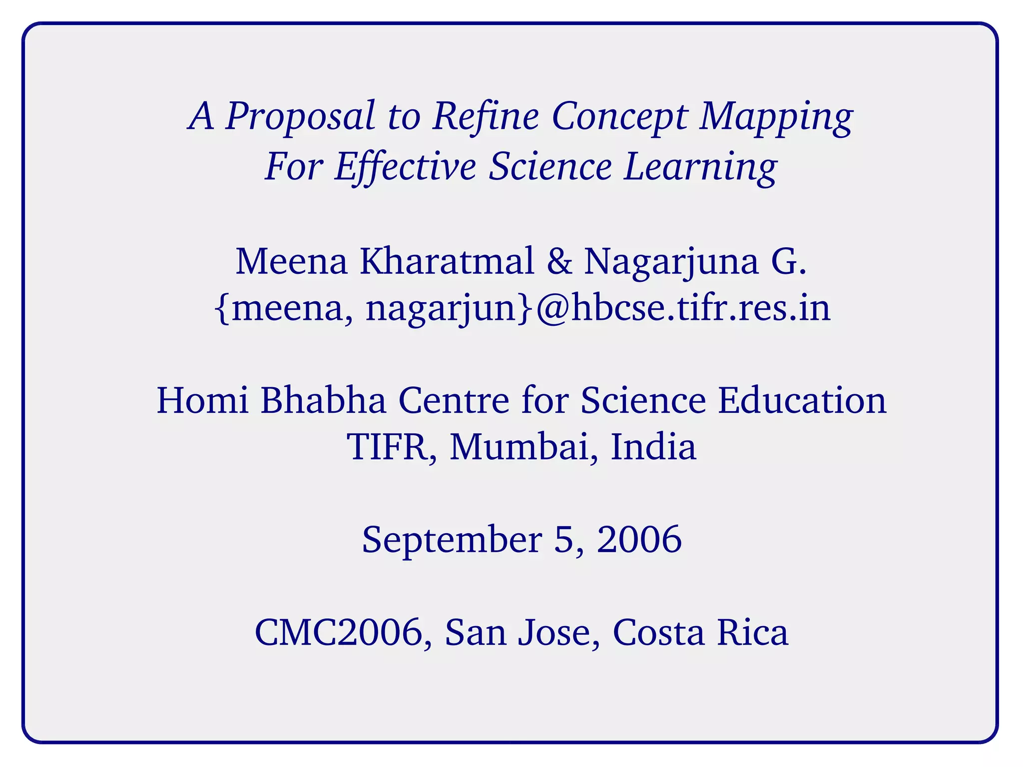 A Proposal to Refine Concept Maps for Effective Science Learning | PDF ...