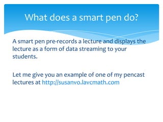 Smart Pen Presentation | PPTX