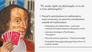 CMC3-S 2919 Pascal's Triangle - Blaise-ing a Trail of Mathematics | PPT