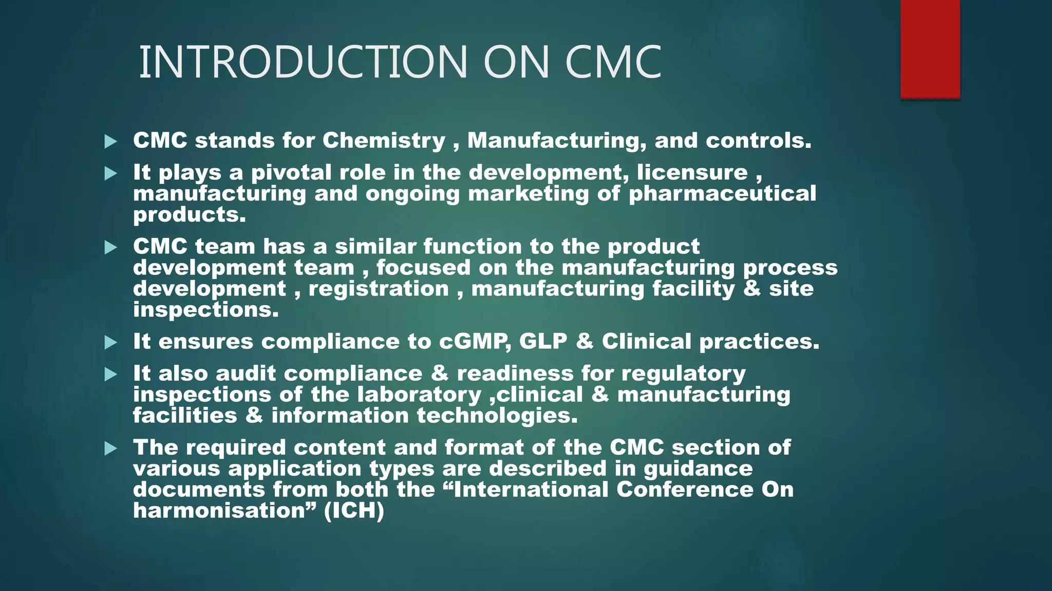 Cmc and post regulatory | PPTX