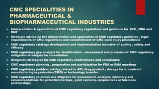Cmc and post regulatory | PPTX