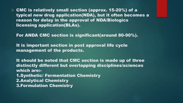 Cmc and post regulatory | PPTX