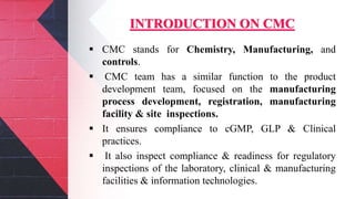 CMC(CHEMISTRY,MANUFACTURING AND CONTROL).pptx